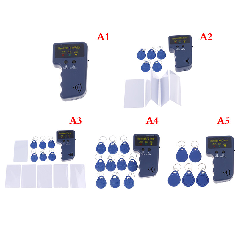 125KHz EM4100 RFID Copier Writer Programmer Reader + Rewritable ID ...