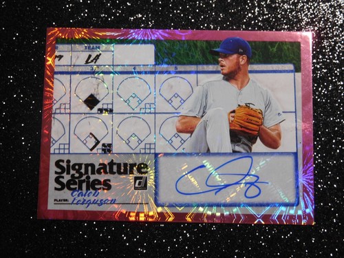 CALEB FERGUSON LOS ANGELES DODGERS 2019 DONRUSS "SIGNATURE SERIES AUTO ...