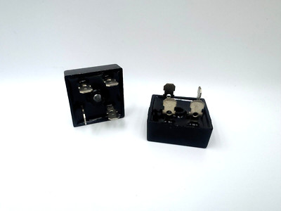 2 Pack 1000V Metal 4-Pin Bridge Rectifier, BLACK - KBPC1010 10 Amp ...