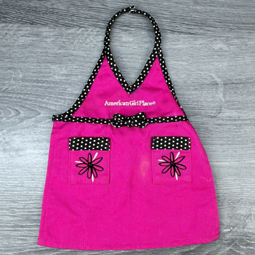 American Girl Place 18" Doll Pink Apron Set AG Apron Polka Dots ...