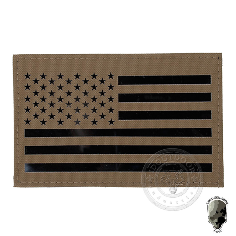 TMC Tactical Patch Camo Army Morale Patch Large US Flag Military ...