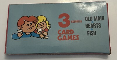 3 DECKS OF KIDS CARD GAMES OLD MAID GO FISH AND HEARTS Brand New In ...