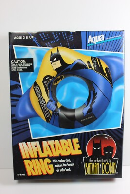 NIB 1995 BATMAN - Aqua Leisure Inflatable Swim Pool Ring - Hours of ...