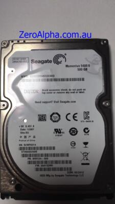 ST9500325AS, 9HH134-500, 0001SDM1, SU, S2WF Seagate Data Recovery Donor ...