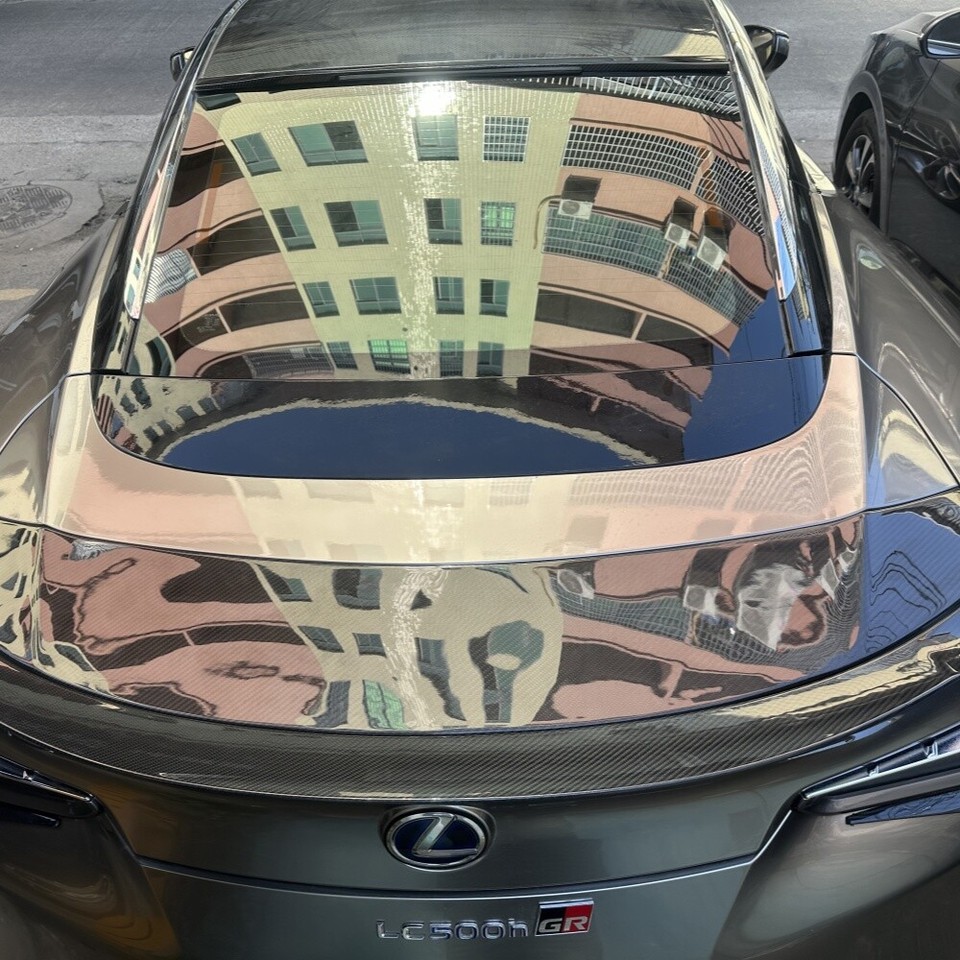 Dry Carbon Fiber Rear Spoiler Trunk Roof Bumper Sticke For Lexus LC500 ...