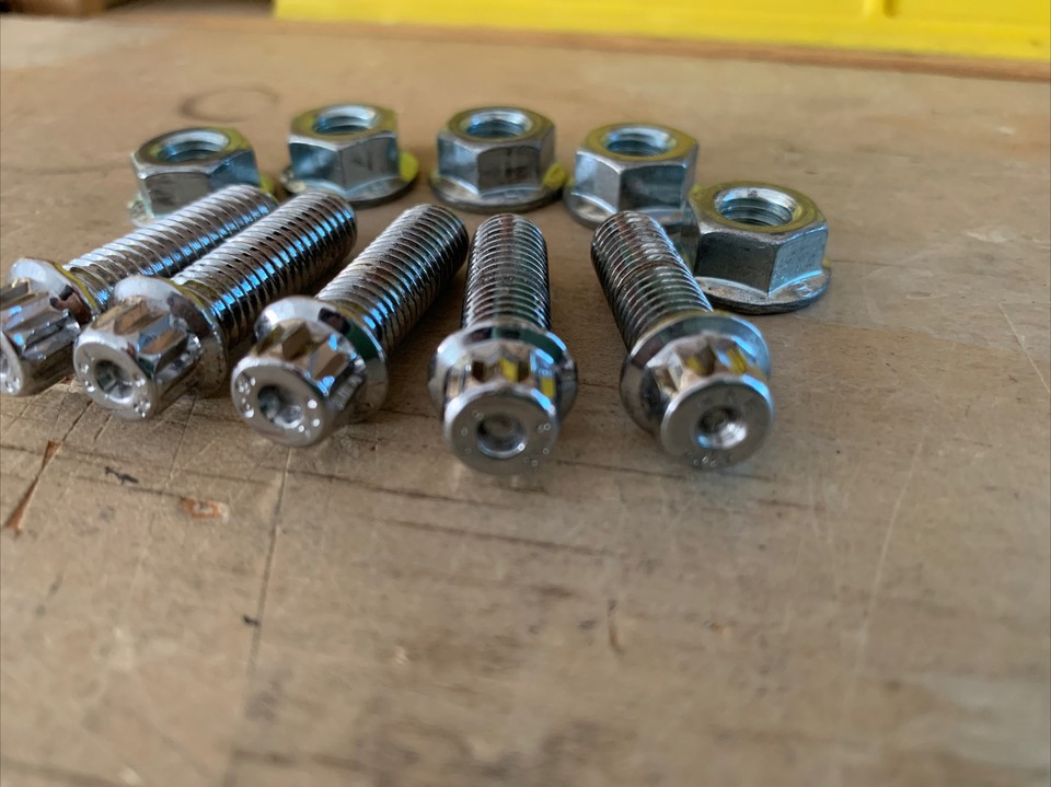 Assembly Wheel M8 X 125 3piece Wheel Chrome Bolts And Nut Real Only 5 ...