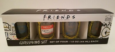 Friends Popular TV Series Shot Glasses. Set of 4. 1.5 oz. (44 ml ...