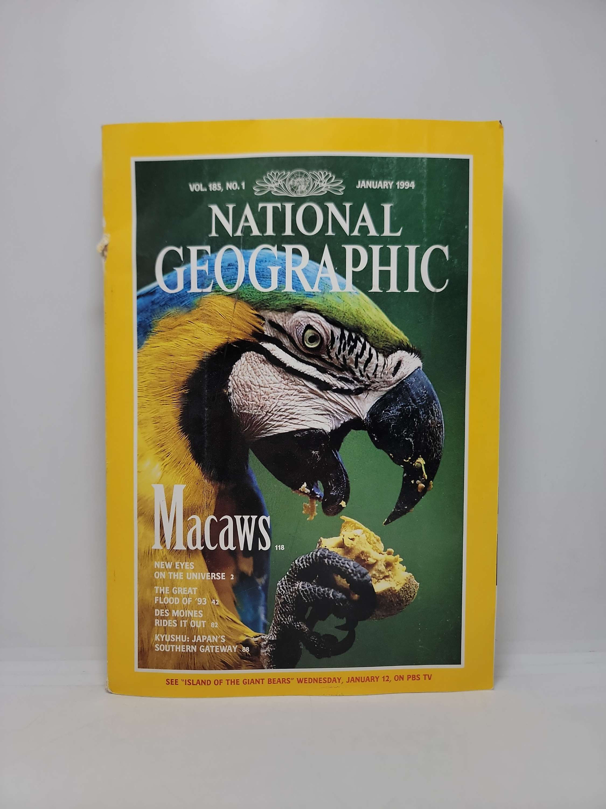 National Geographic: Macaws - Vol. 185, No. 1 January 1994 | eBay