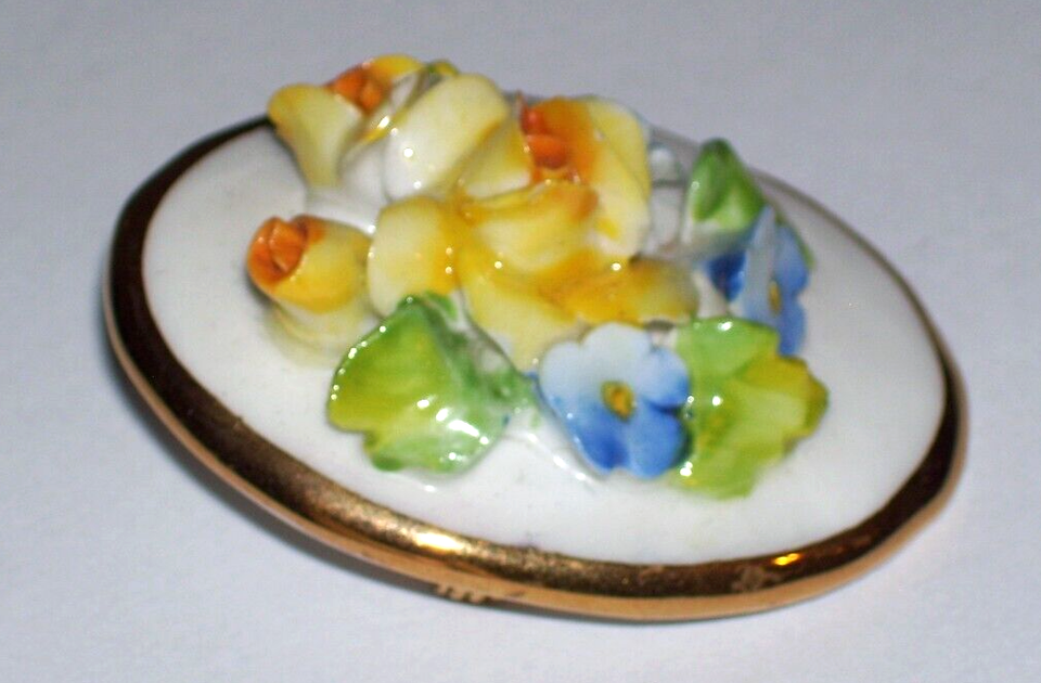 Artone Bone China Floral Brooch England Beautiful Excellent Condition ...
