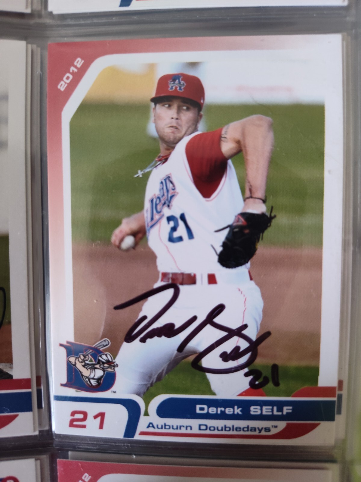 Derek Self Autograph Auburn Doubledays | eBay