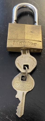 MASTER LOCK Solid Brass Padlock & 2 Keys No. 140 | eBay