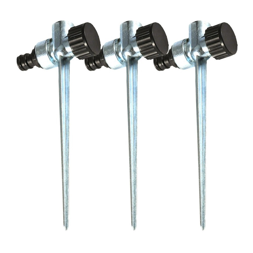 3 Pieces Lawn Sprinkler Stake Stakes Garden Hose Guide Spike Irrigation ...