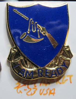 ARMY crest DUI DI CB clutchback 399th INFANTRY REGIMENT inf rgt g23 USA ...