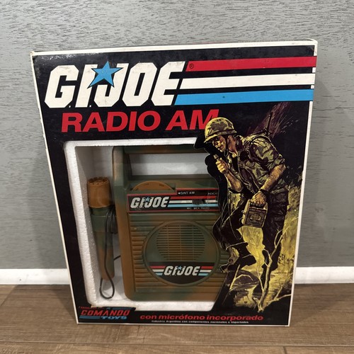 VINTAGE VERY RARE GI JOE RADIO AM W/ MICROPHONE HASBRO 87 ARGENTINA NIB ...
