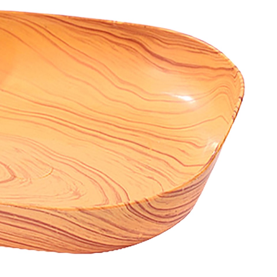 6x Serving Dish Square Wood Grain Spacious Design Snacks And Desserts ...