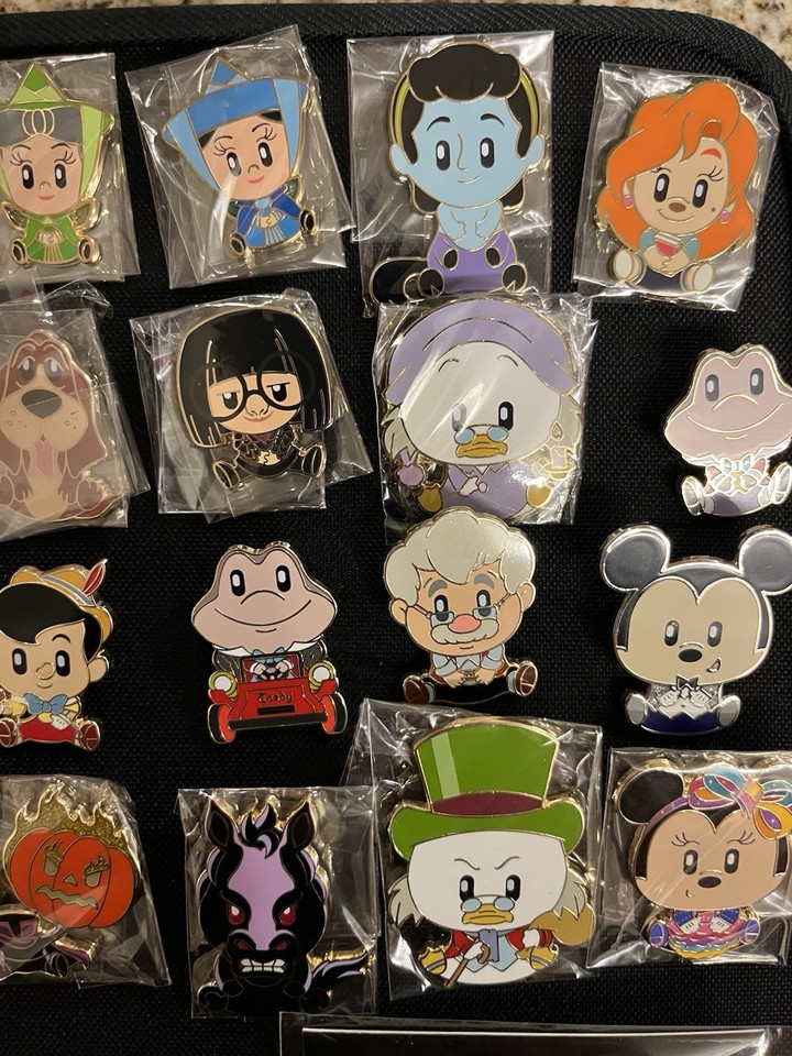 Disney WDI Adorbs Pin Lot (31) , NBC, Inside Out, Goofy Movie, Fantasia ...