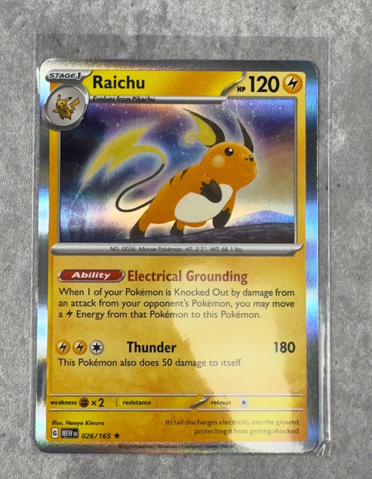 Raichu Reverse Holo NM 026/165 Scarlet & Violet 151 Pokemon Card | eBay