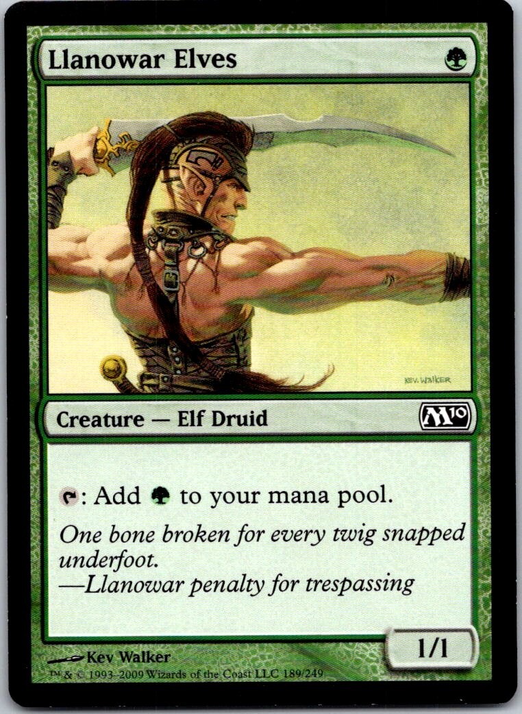 Magic the Gathering Llanowar Elves Core Set M10 2010 MTG Free Shipping ...