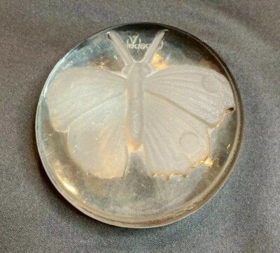 Goebel Crystal Collection Frosted Butterfly Glass Paperweight Signed | eBay