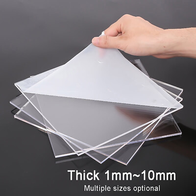 Clear Acrylic Perspex Sheet Hard Plastic Panel 1mm~10mm Thick, Size ...