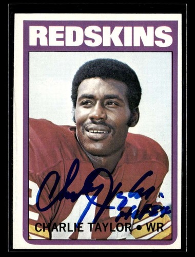 1972 Topps Charley Taylor #334 Washington Redskins High Signed/Auto JX8216 | eBay
