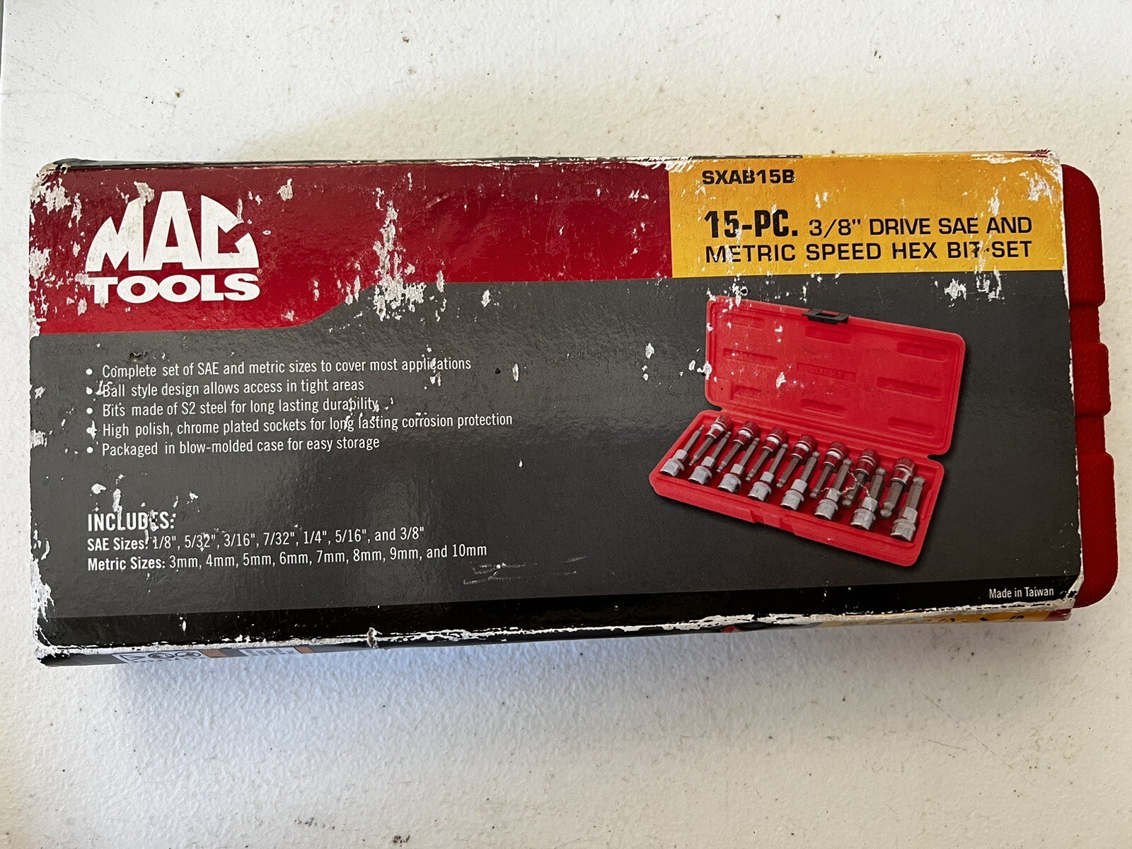 Mac Tools 13-PC. 3/8" Drive SAE and Metric Speed Hex Bit Set- SXAB15B | eBay
