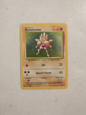 Hitmonchan 7/102 Base Set Holo Rare Pokemon Card Vintage WOTC LP / NM ...
