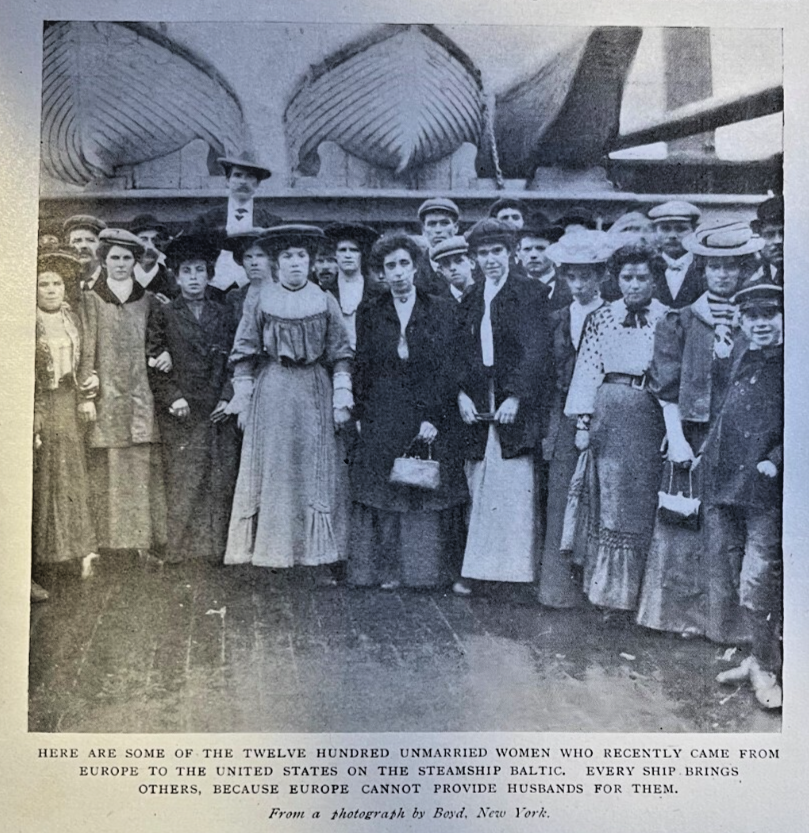 1908 Woman Immigrants to America Looking For Husbands | eBay
