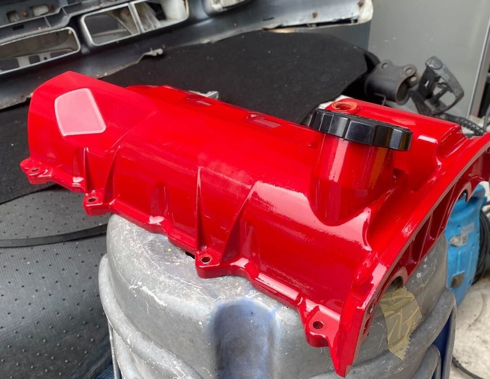 Dupli-Color 2PK Red Engine Enamel Spray Paint Valve Cover Rust ...
