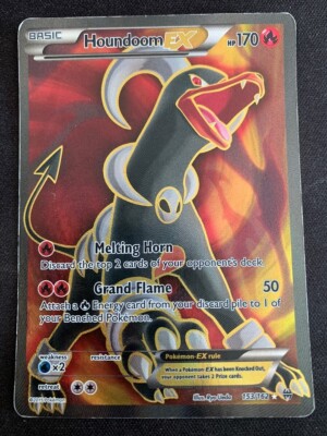 Pokemon Houndoom EX 153/162 Full Art Holo Rare BREAKthrough Heavily ...