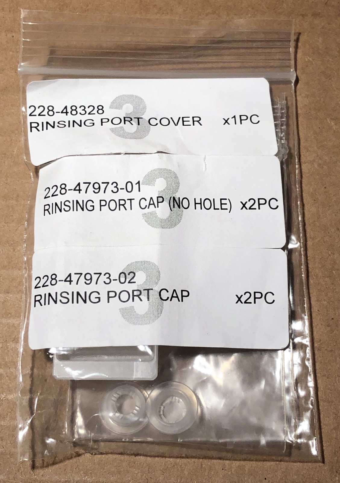 Shimadzu HPLC Rinsing Port Cover & Caps, 228-48328-01, 228-47973-01 -02 ...