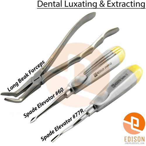 Dental Luxating Serrated Elevator Spade Root Tip Tooth Extraction ...
