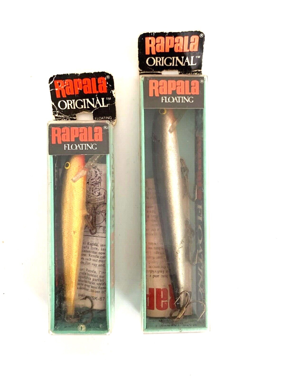 Vintage Set of 2 Rapala Floating Original Finnish Minnow Wobblers 9G ...