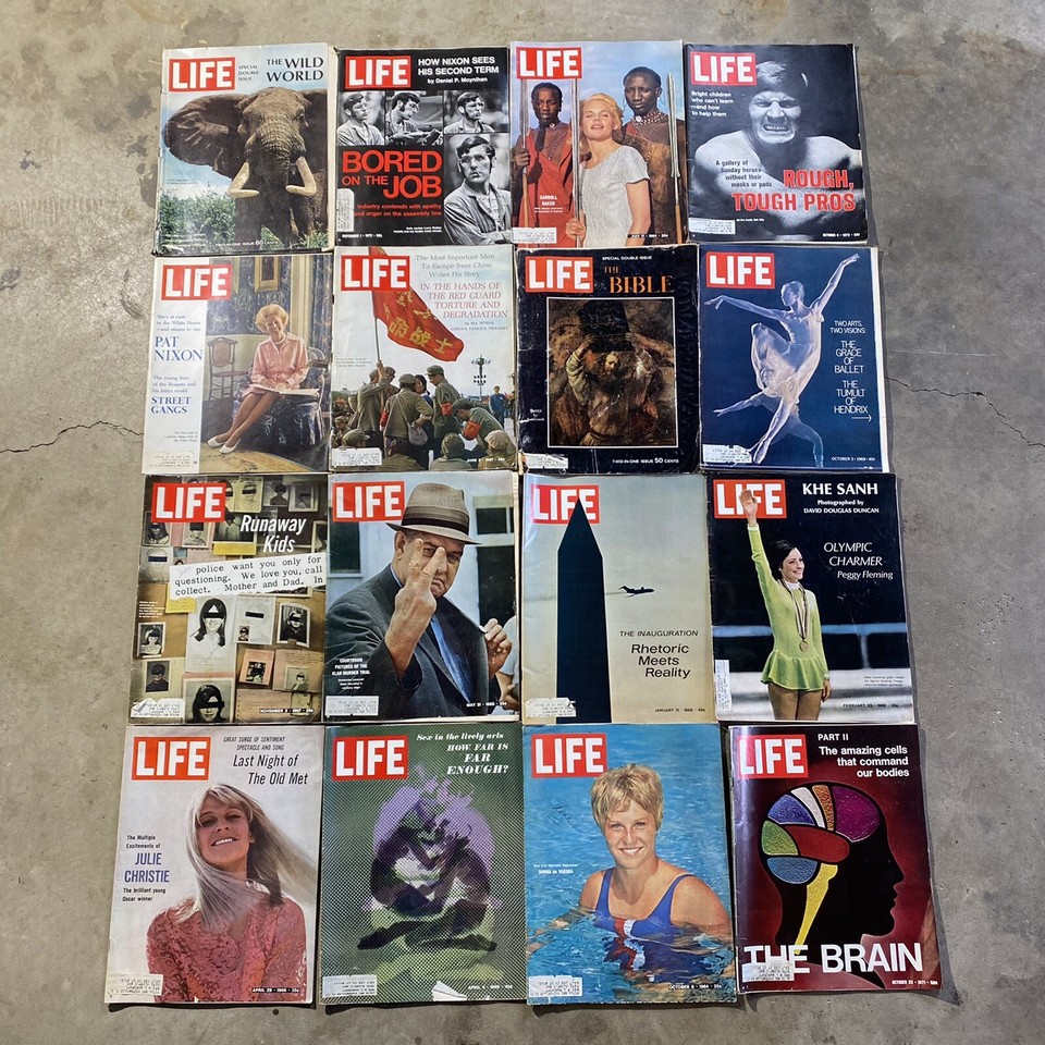 LIFE MAGAZINES Vintage Retro - HUGE LOT OF 96 VINTAGE 1960s 70s ...