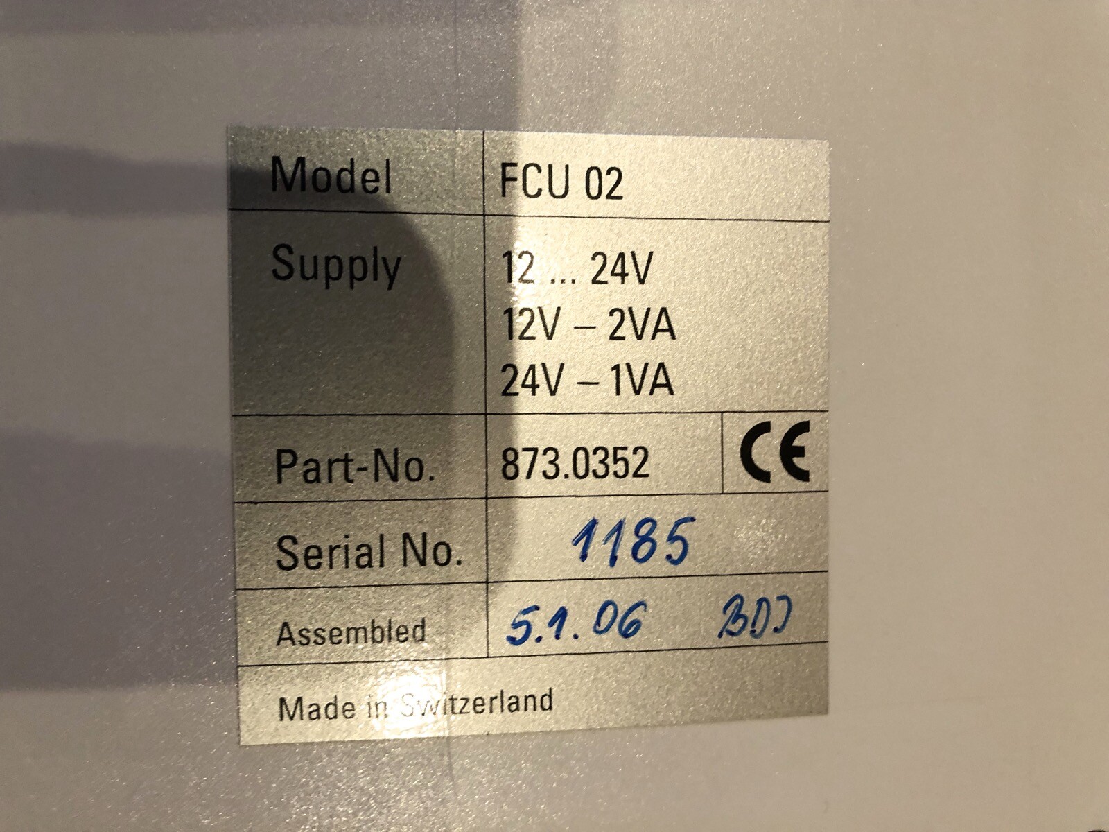 FCU 02 Force Calibration Unit Gauge 20 Newton Load Cell 873.0352 ...
