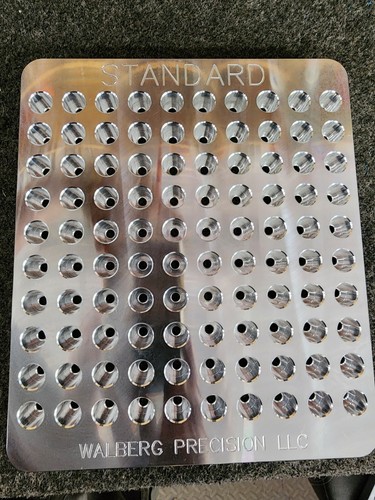 CNC Aluminum 100 Rd Reloading Block- Standard Calibers made by Walberg ...