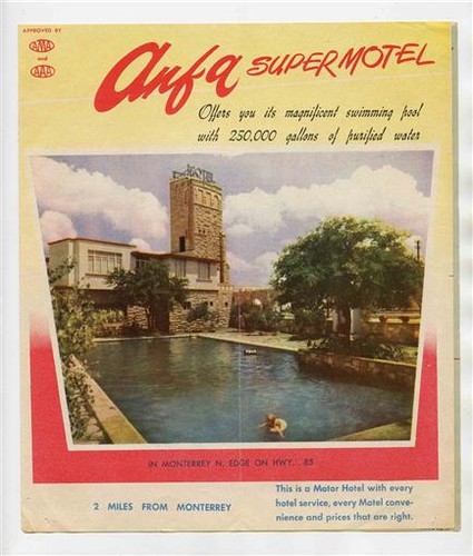 Anfa Super Motel Brochure Monterrey Mexico Luisiana French Restaurant ...