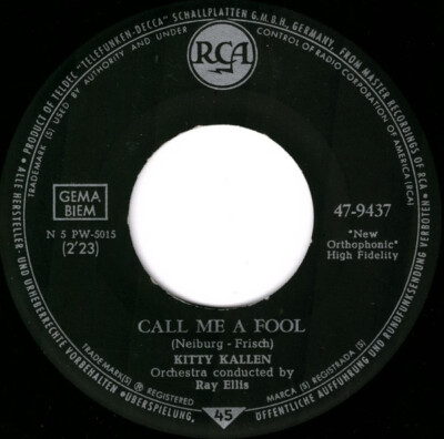 Kitty Kallen - Call Me A Fool (7", Single) | eBay