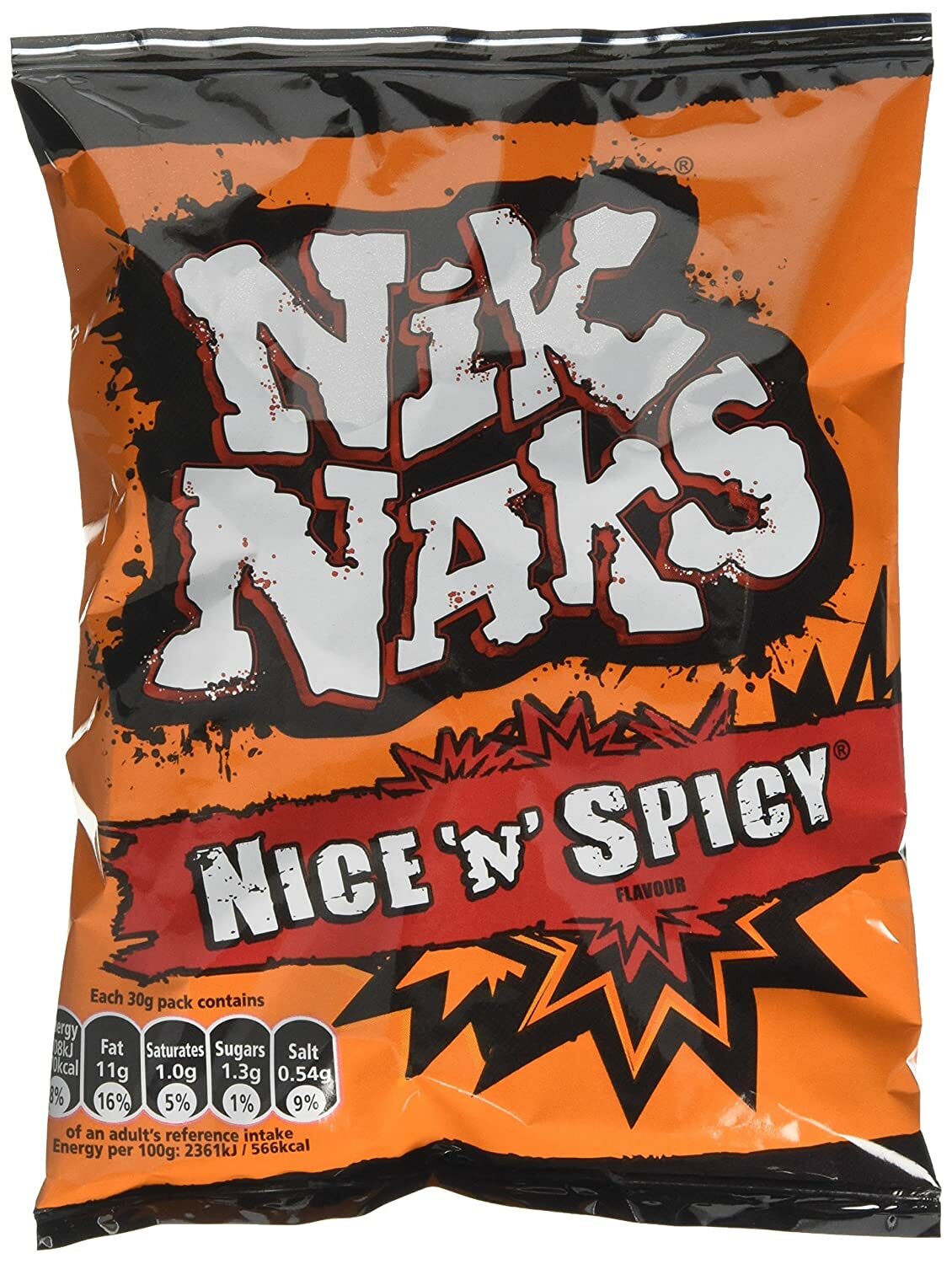 Nik Naks Box of 28 x 30g Rib N Saucy or Nice N Spicy NEW STOCK | eBay UK