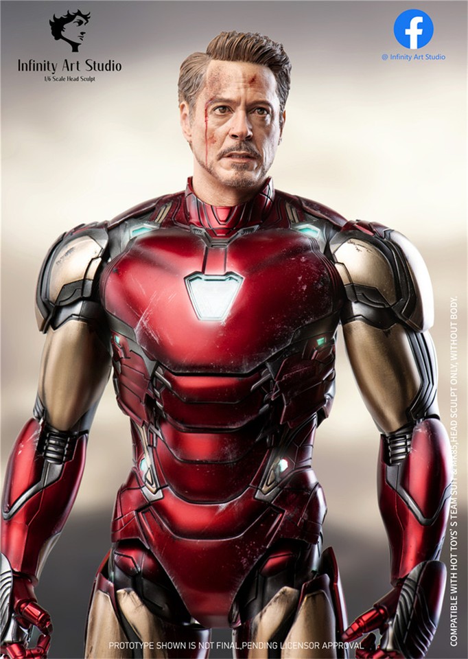 IAS 1/6 HS01 Avengers MK85 Tony Stark Iron Man Head Carved Model | eBay