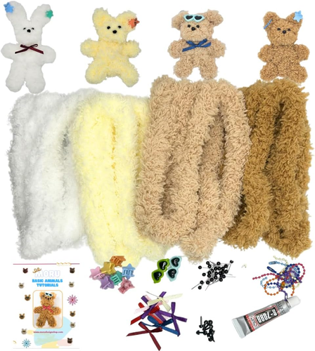 Fur Pipe Cleaner Craft Kit #1, Soft, Thick, Long Teddy Fur-Wrapped Stem ...