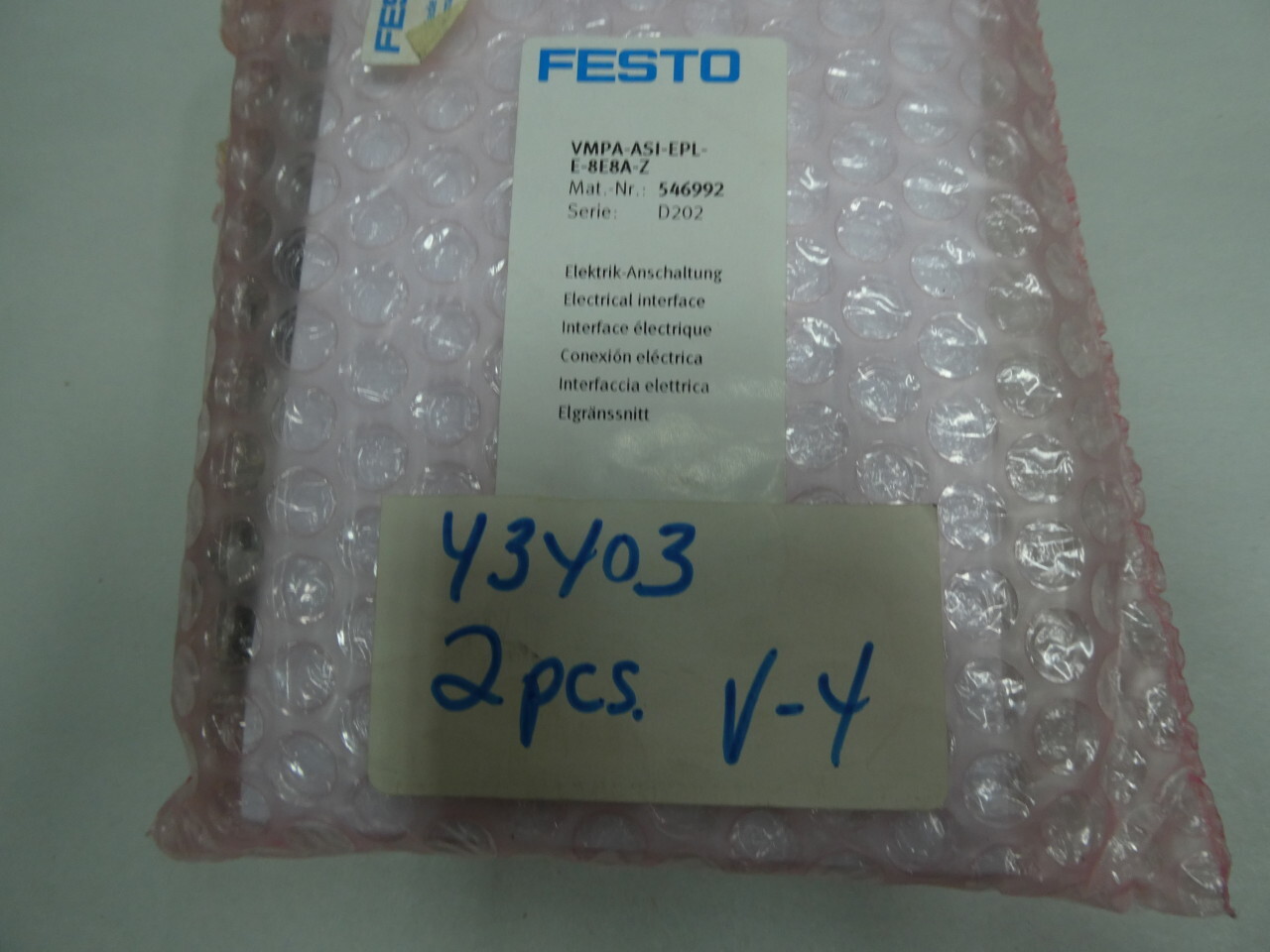 FESTO VMPA-ASI-EPL-E-8E8A-Z / VMPAASIEPLE8E8AZ () for sale online | eBay