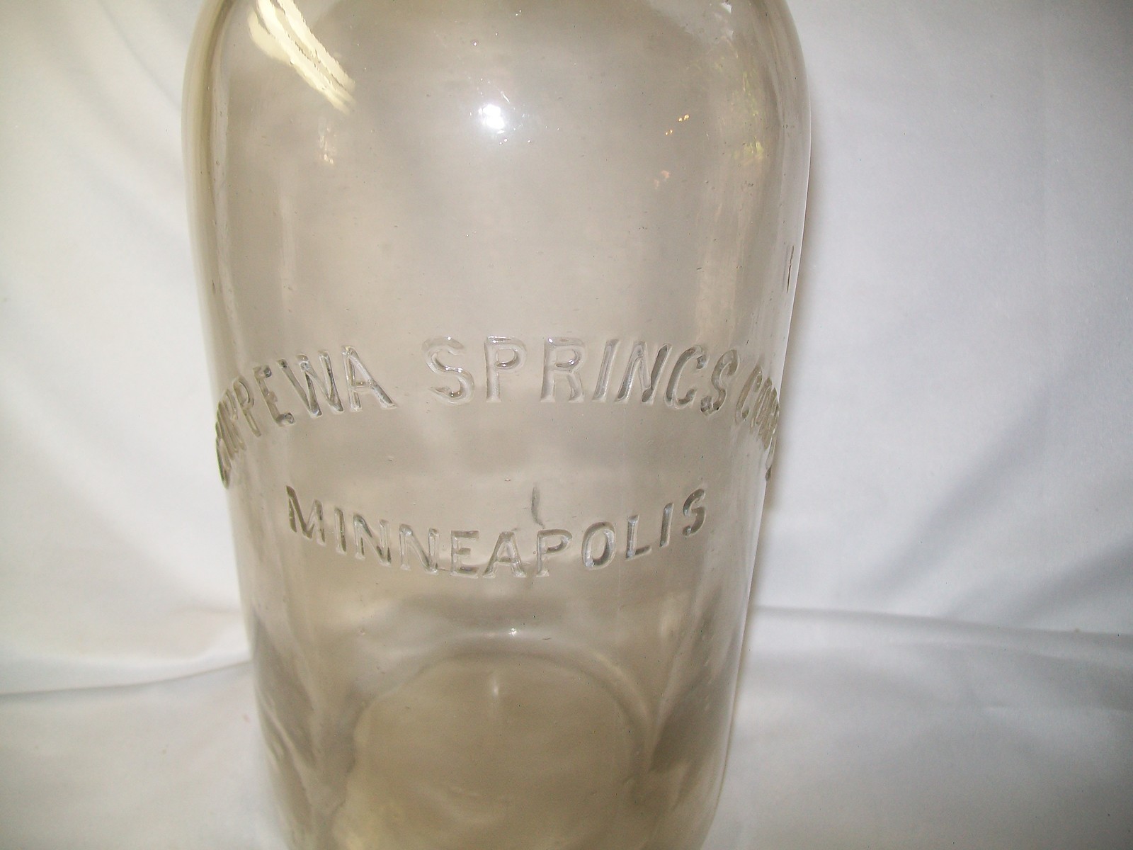 VINTAGE CHIPPEWA SPRINGS CORP MINNEAPOLIS 1 GALLON JUG WATER BOTTLE ...