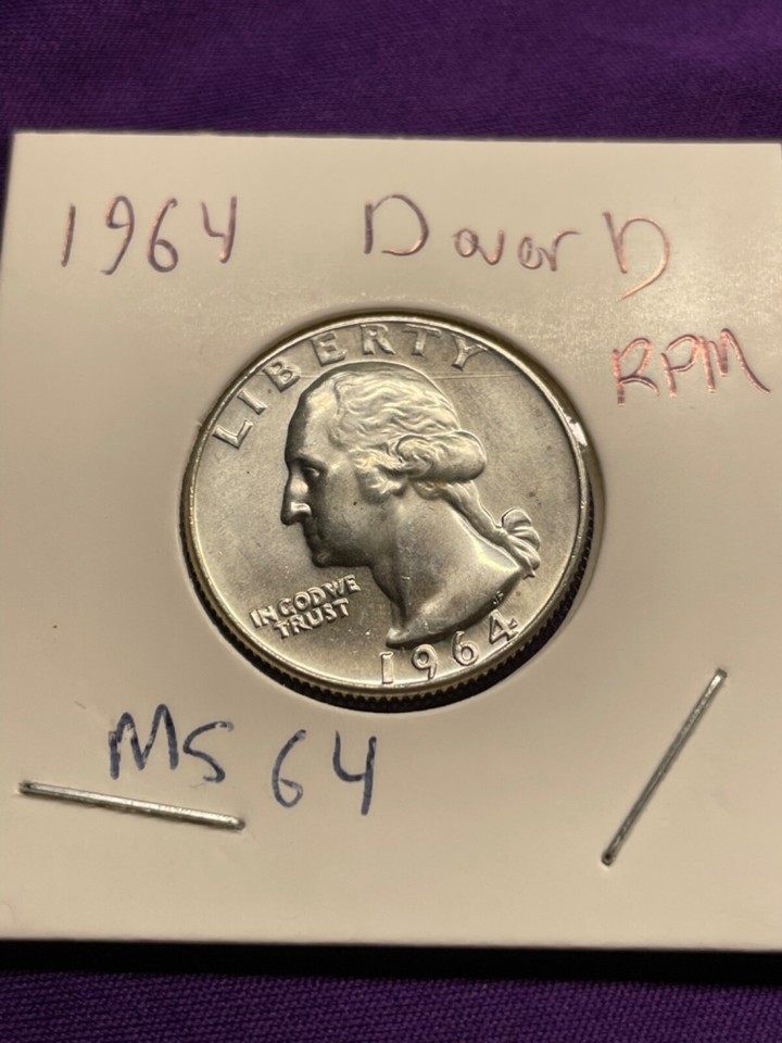 1964 D over D WASHINGTON QUARTER RPM absolute GEM | eBay