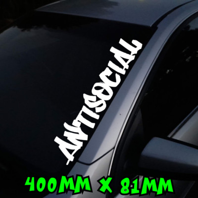 Antisocial Sticker Car Decal Anti Social Club 4x4 Drift Hoon JDM Jap ...
