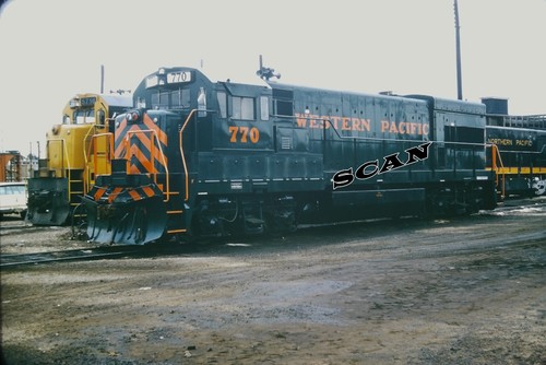 Orig. Slide 1971 Western Pacific U30B 770 Illinois Headed West Coast 1st time? | eBay