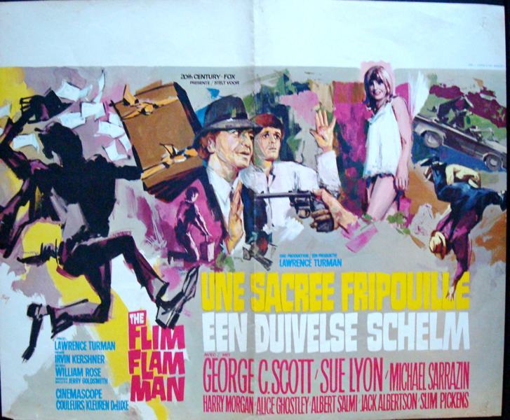 FLIM FLAM MAN Belgian movie poster GEORGE C. SCOTT SUE LYON JACK DAVIS ...