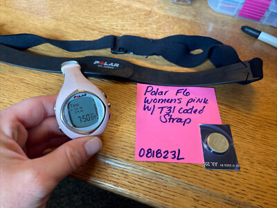 Polar F6 Heart Rate Monitor Pink With Strap, New Battery Installed ...