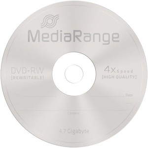 1 MediaRange DVD+RW 4.7GB 120 minutes 4x rewritable Blank discs MR451 ...