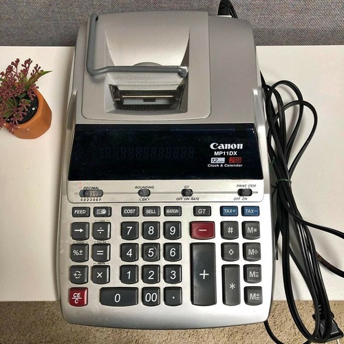 Canon MP11DX Dual Color Printing Calculator with Clock & Calendar | eBay